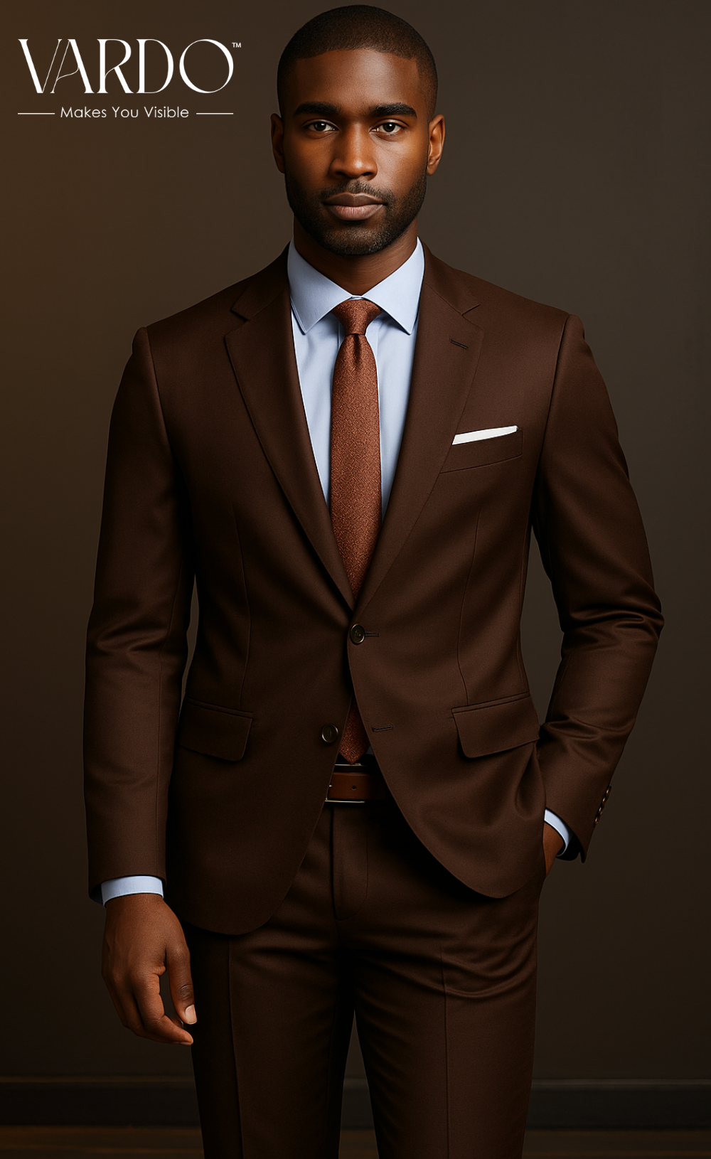 Elegant Chocolate Brown Two Piece Suit for Men – VARDO