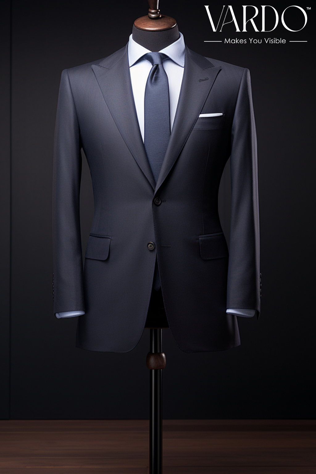 Classic Navy Blue Two Piece Suit for Men – VARDO
