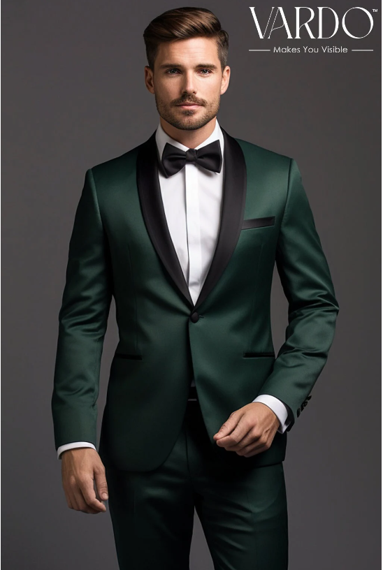 Forest Green Tuxedo Suit for Men - Premium Quality, Classic Elegance ...